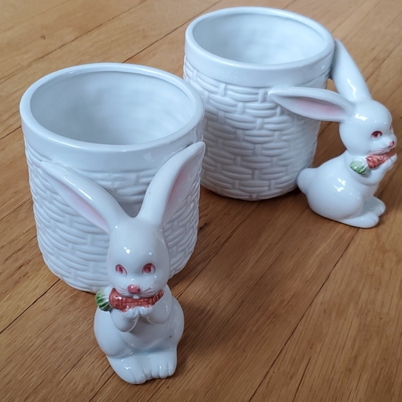 Fitz and Floyd | Dining | Vintage Fitz And Floyd Rabbit Basket Mugs ...